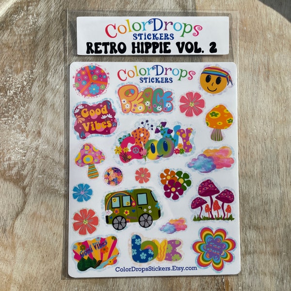 Hippie Stickers - Etsy