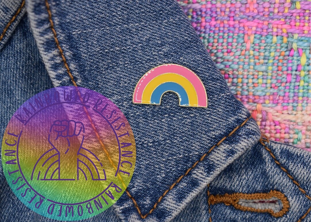Pan Pride Rainbow Enamel Pin - Etsy