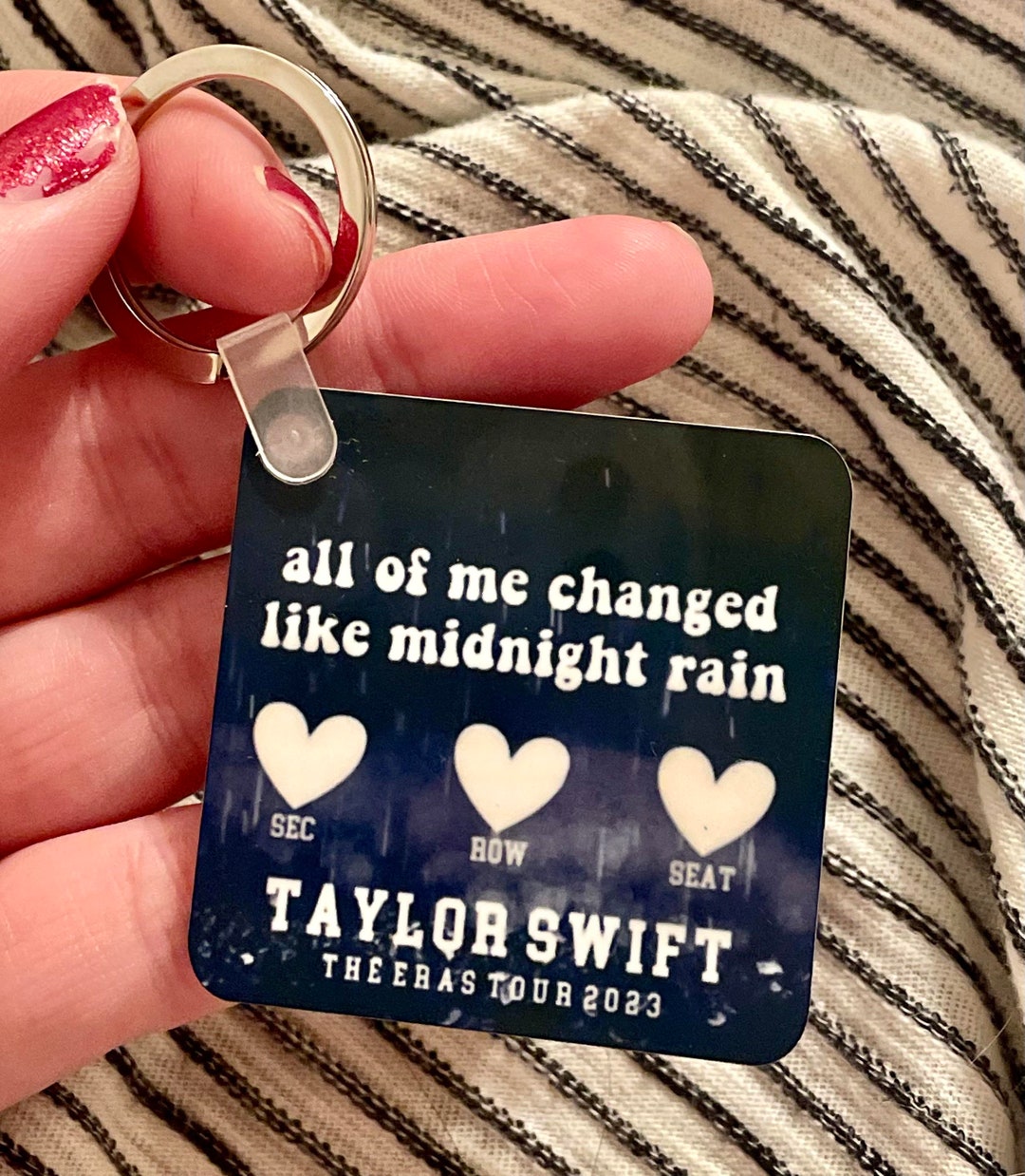 Midnight Rain Commemorative Keychain Taylor - Etsy