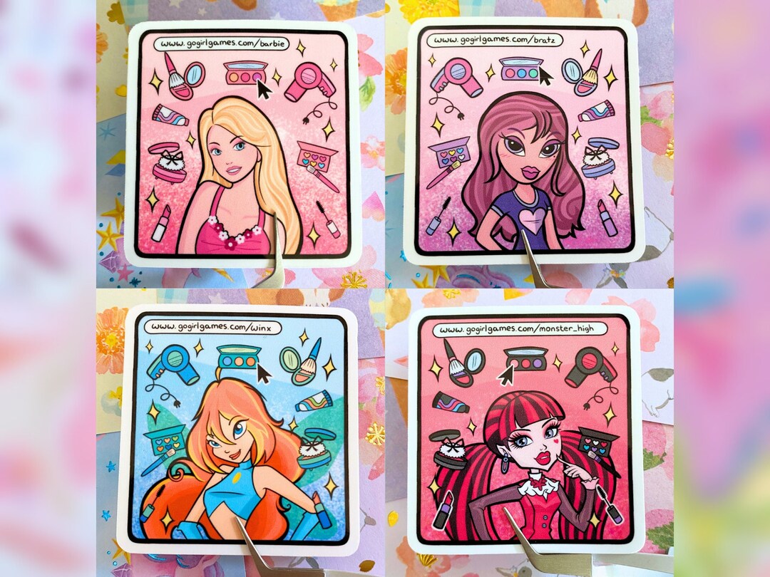 Fashion Doll Webcore Stickers Y2K Early 2000s Retro Nostalgic Barbara ...