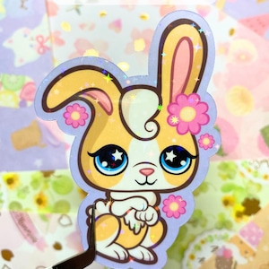 LPS Holographic Sticker | Waterproof Vinyl Laptop Decals | Pet Cat Dog ...