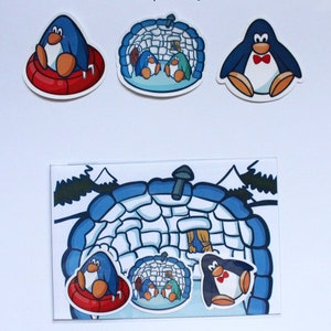 Club Penguin Stickers: Waterproof Puffle & Penguin Decals - Etsy