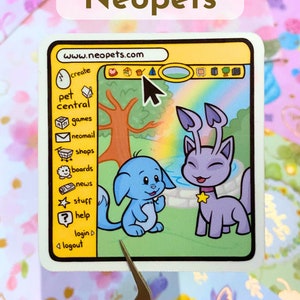 Y2K Website Stickers: Club Penguin, Neopets, Webkinz - Laminated Vinyl ...