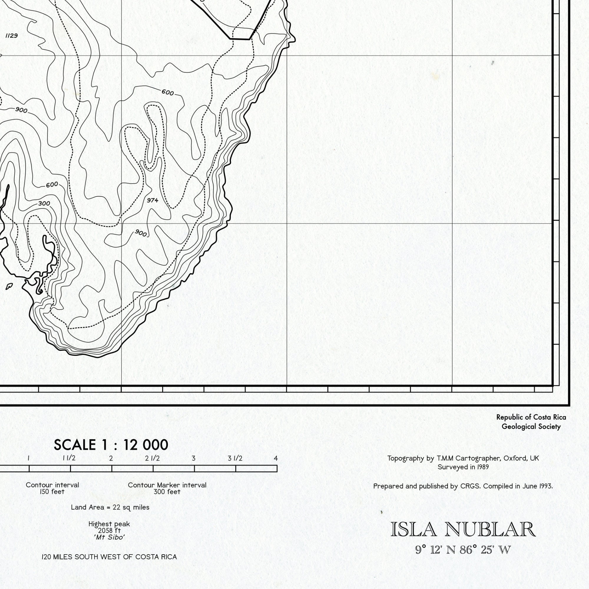 Jurassic Park Isla Nublar Topographic Map Print: Movie Film Poster - Etsy