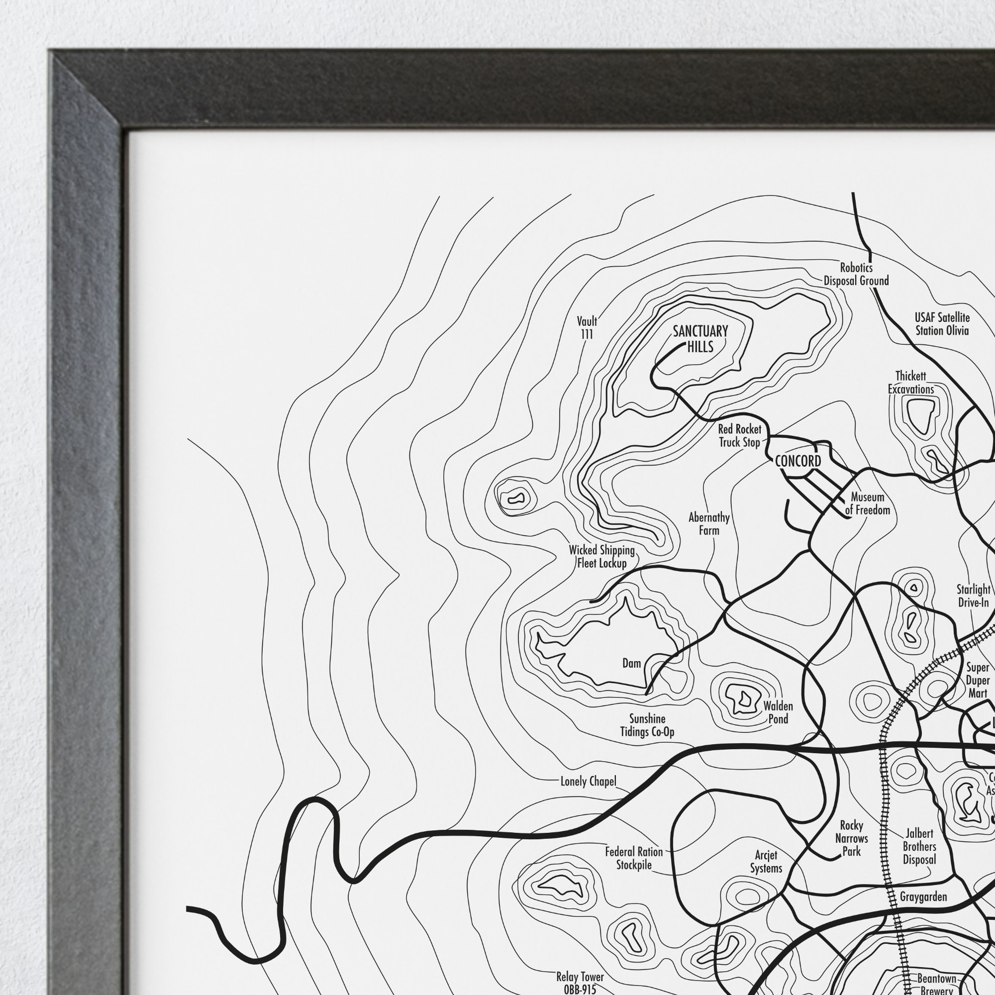 Fallout 4 Map Printable Digital Download Game Poster | Etsy