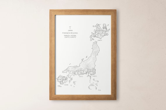 Pokemon Decor Gaming Poster Pokemon Map Video Game Posters - Etsy