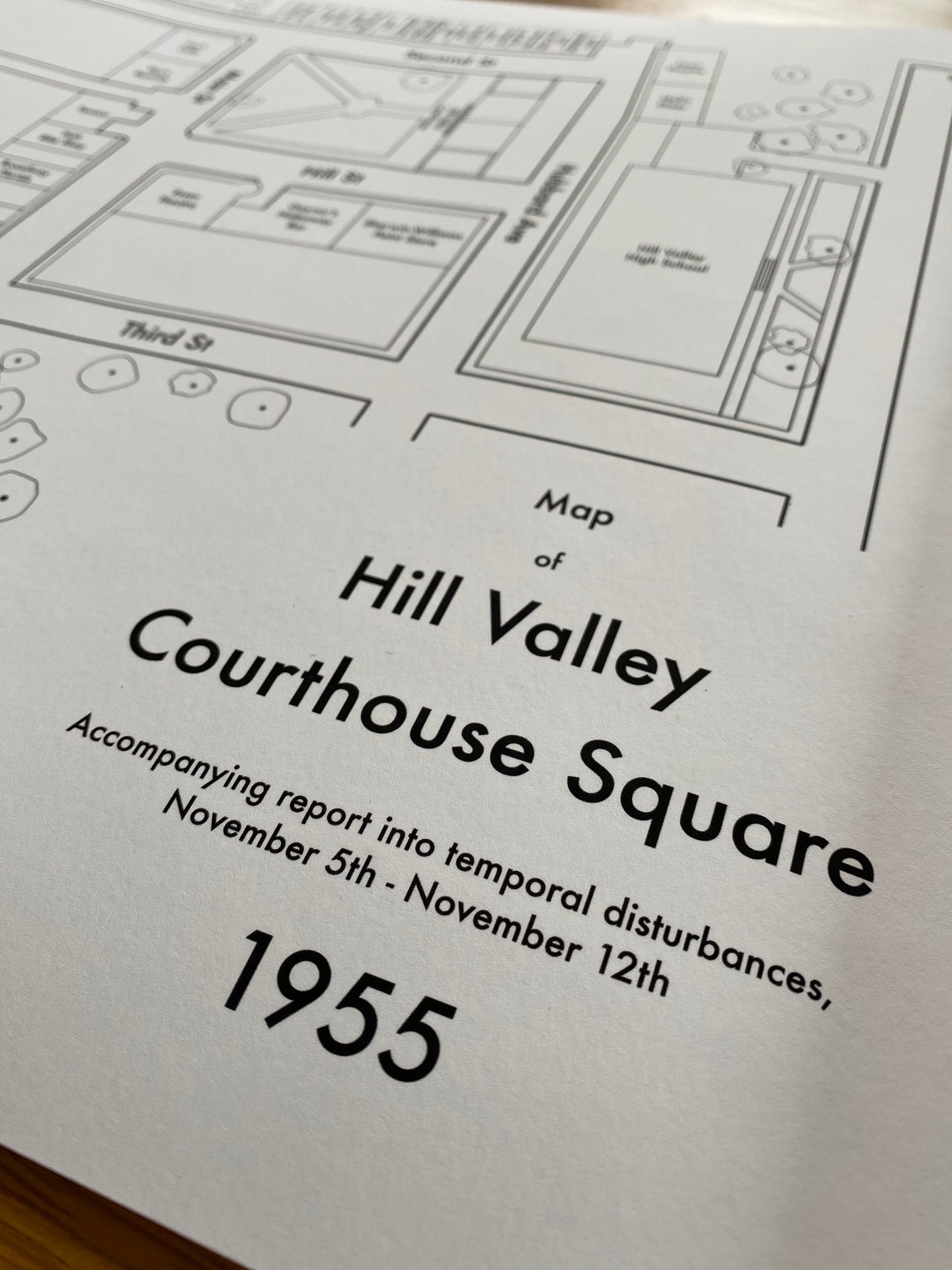 Back to the Future Print: Hill Valley Map, Retro Movie Poster - Etsy