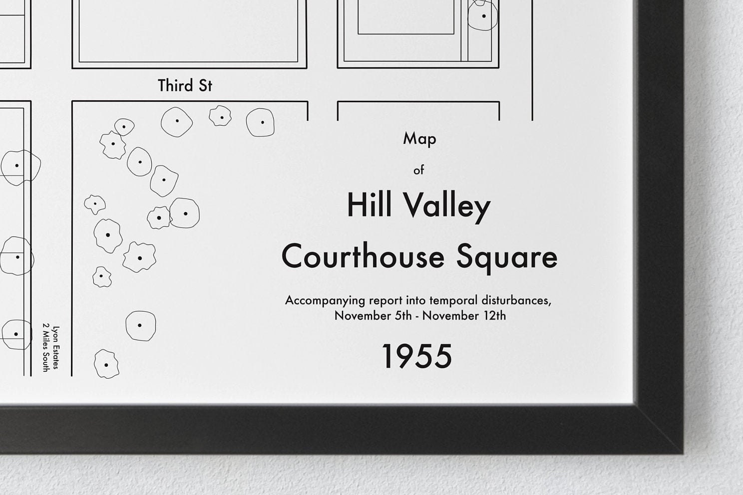 Back to the Future Print: Hill Valley Map, Retro Movie Poster - Etsy UK