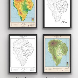 Jurassic Park Colourful Wall Art Map Gift for Him Retro Movie Poster ...