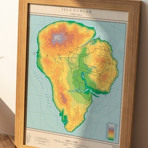Jurassic Park Colourful Wall Art Map Gift for Him Retro Movie Poster ...