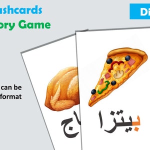 44 Printable Arabic Food Flashcards and Memory Game (DIGITAL ONLY) - Etsy