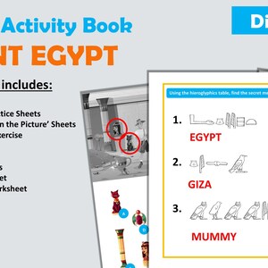 20-page Printable Ancient Egypt Activity Book (DIGITAL ONLY) - Etsy