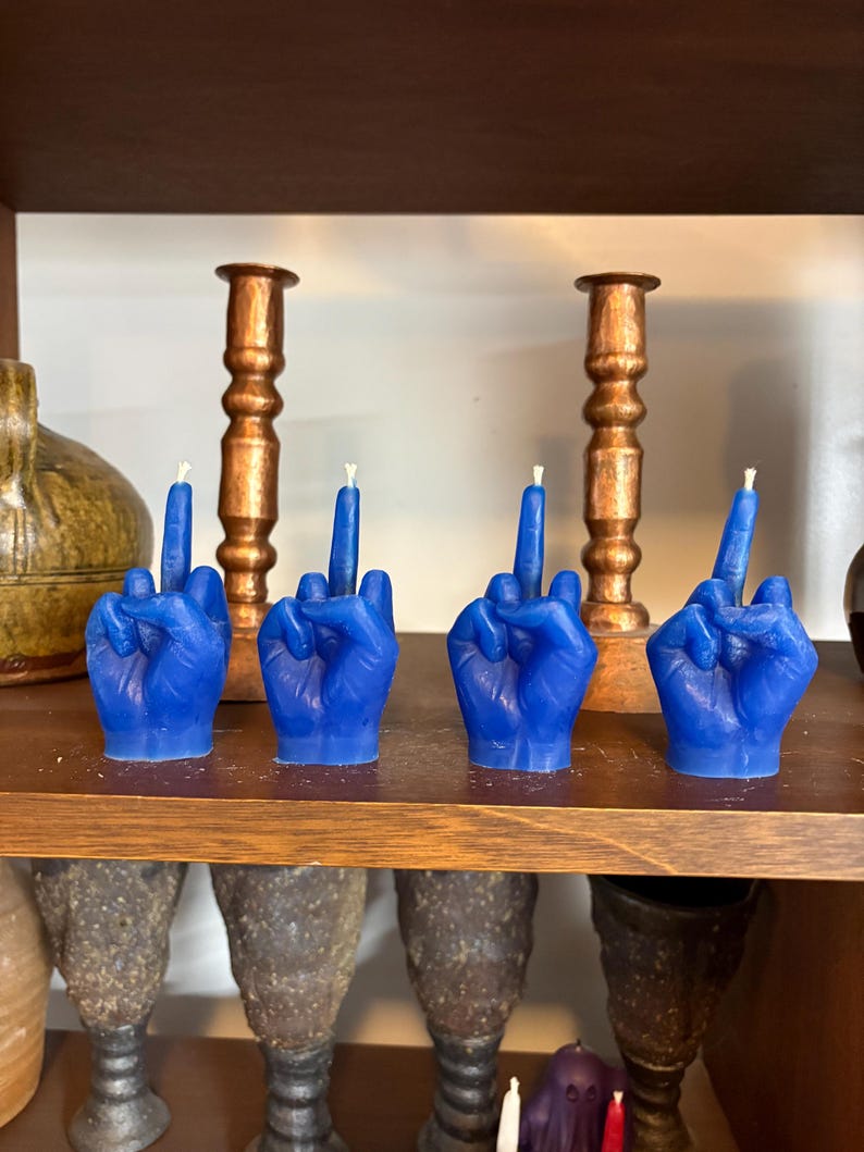 Handmade Middle Finger Candle. 4 Quantity. - Etsy