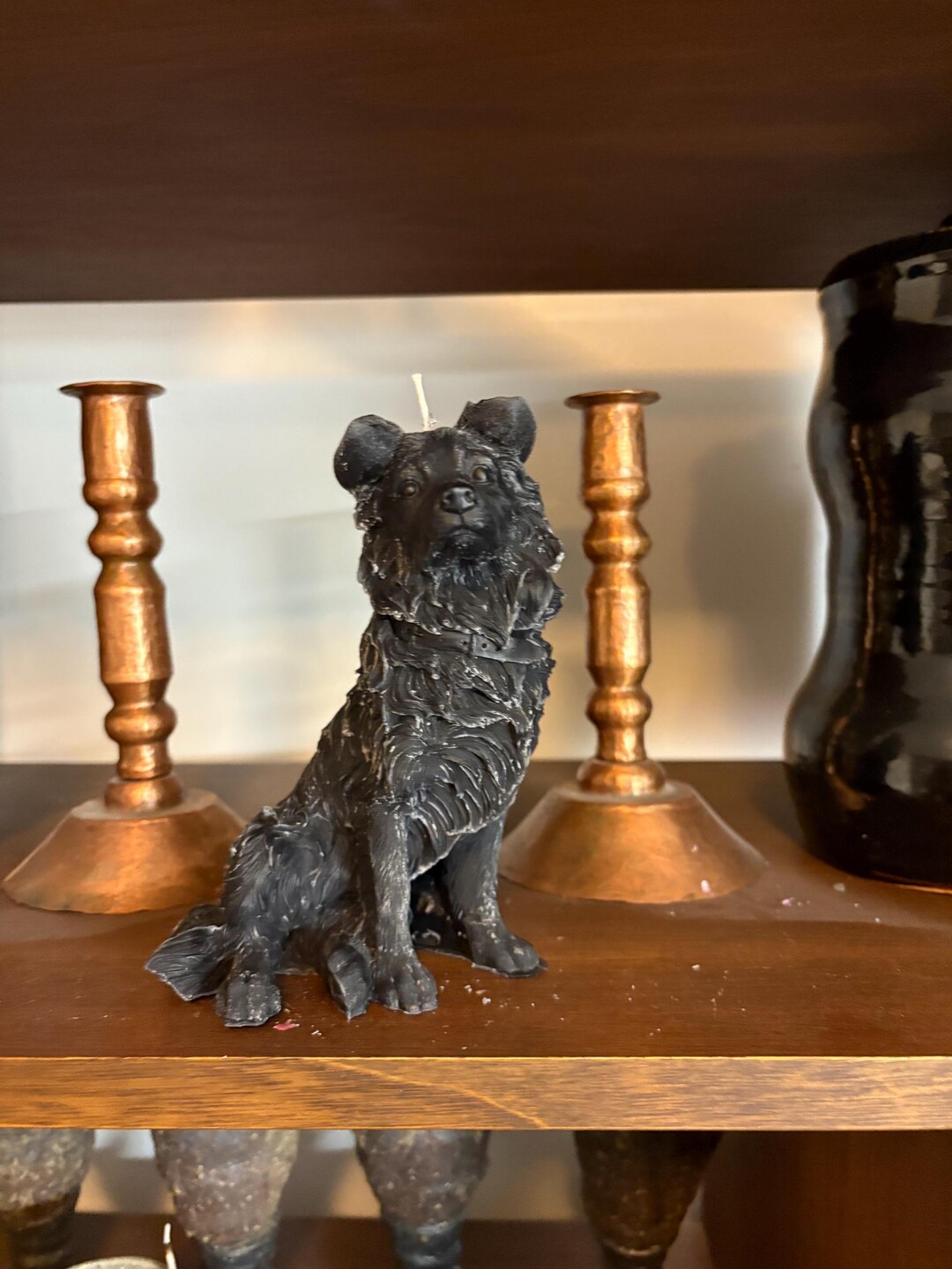 Handmade Sitting Dog Candle. - Etsy
