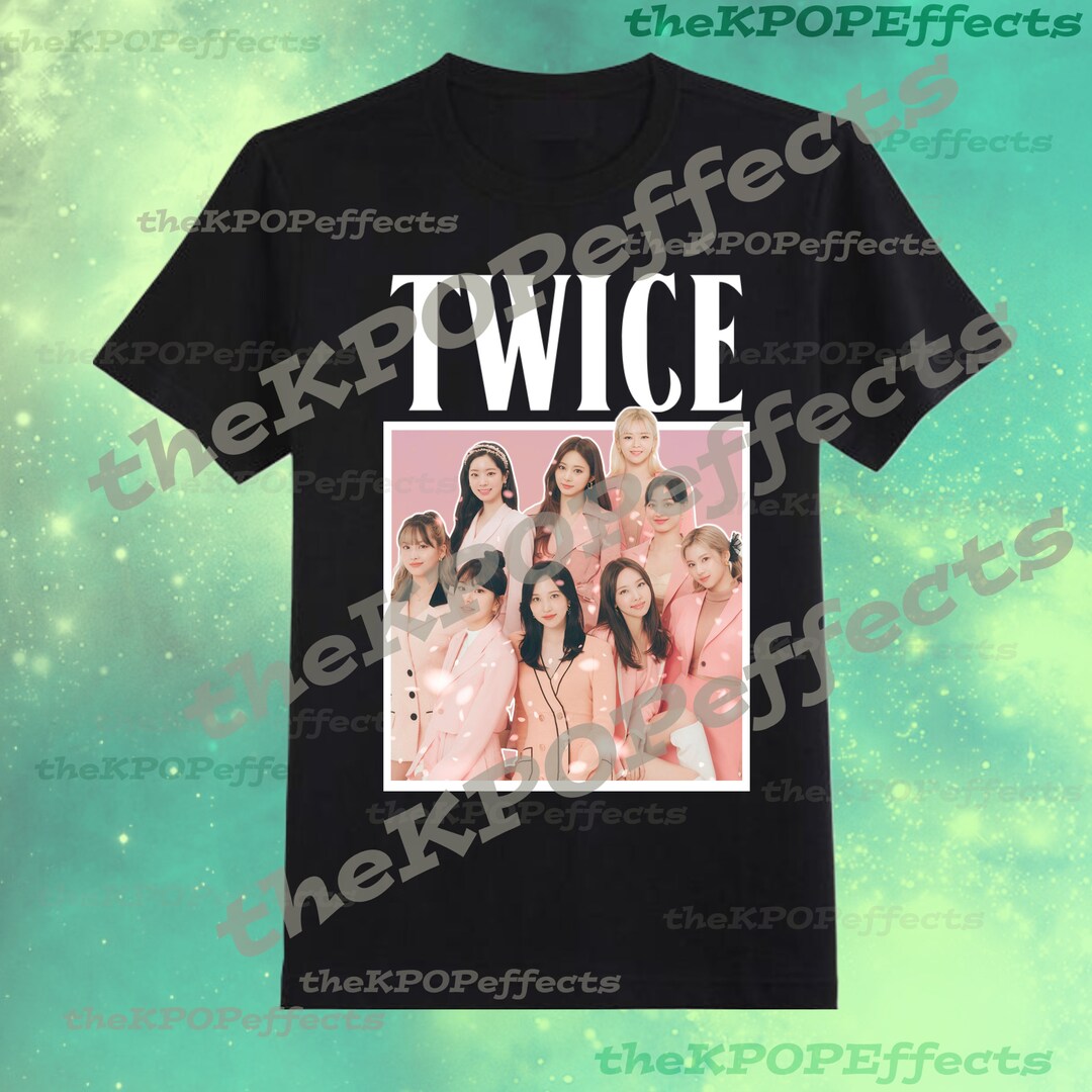 TWICE KPOP Group Tshirt Multile Designs Girl Group Black/white Kpop ...
