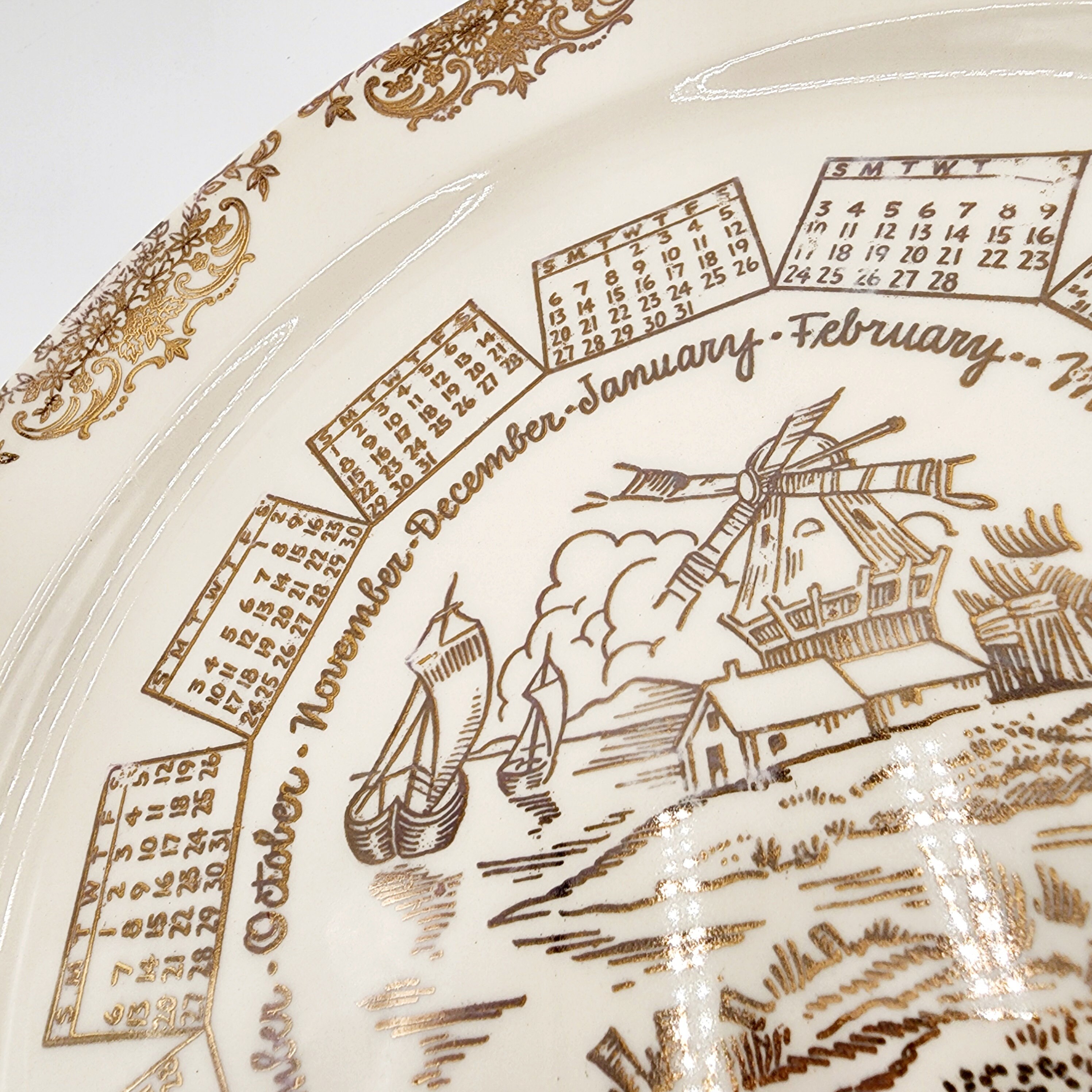 Vintage 1963 Calendar Plate-vintage Plate-plate From 1960's-ceramic ...