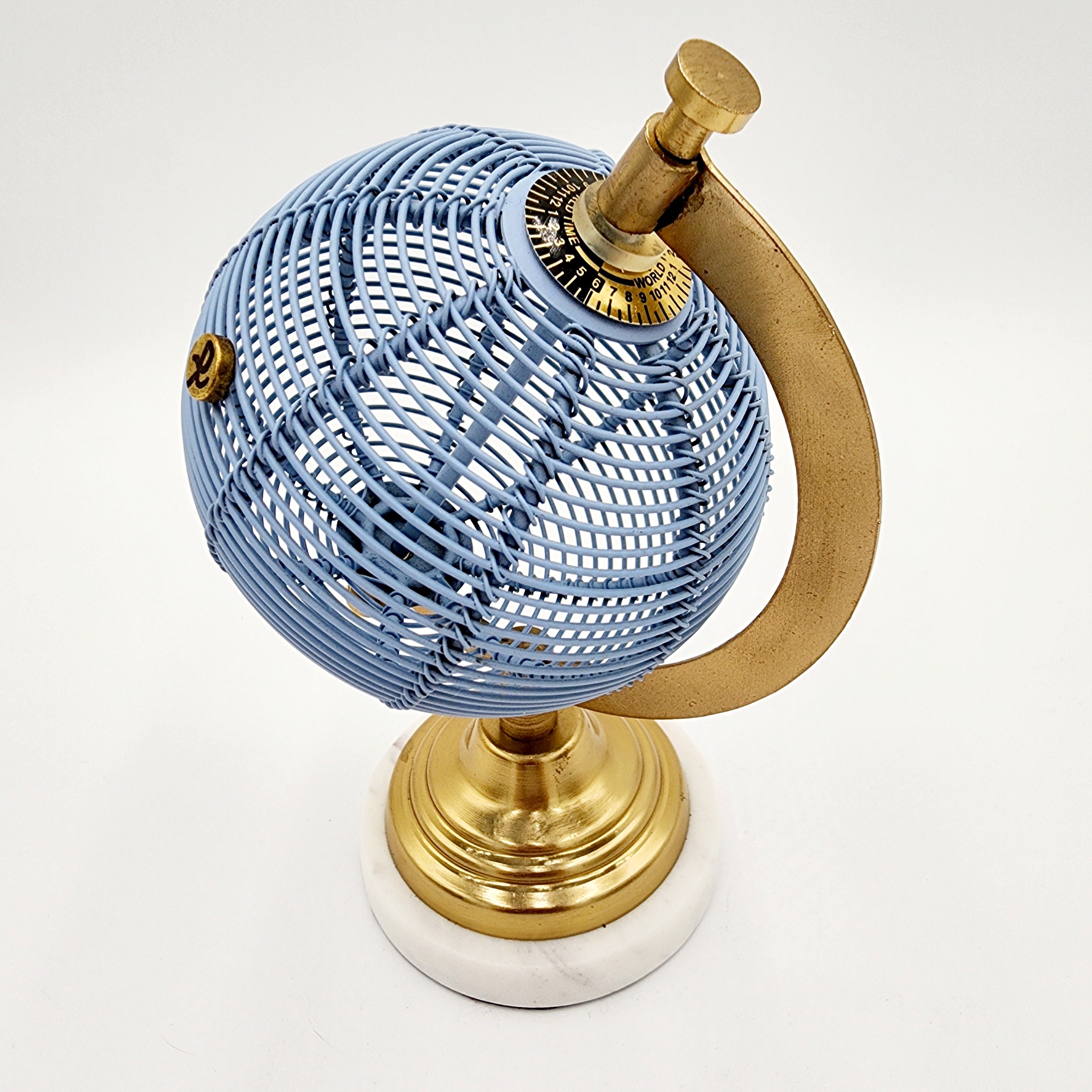 Magnetic Globe-blue Globe-paperweight-tabletop Globe-marble Base Globe ...