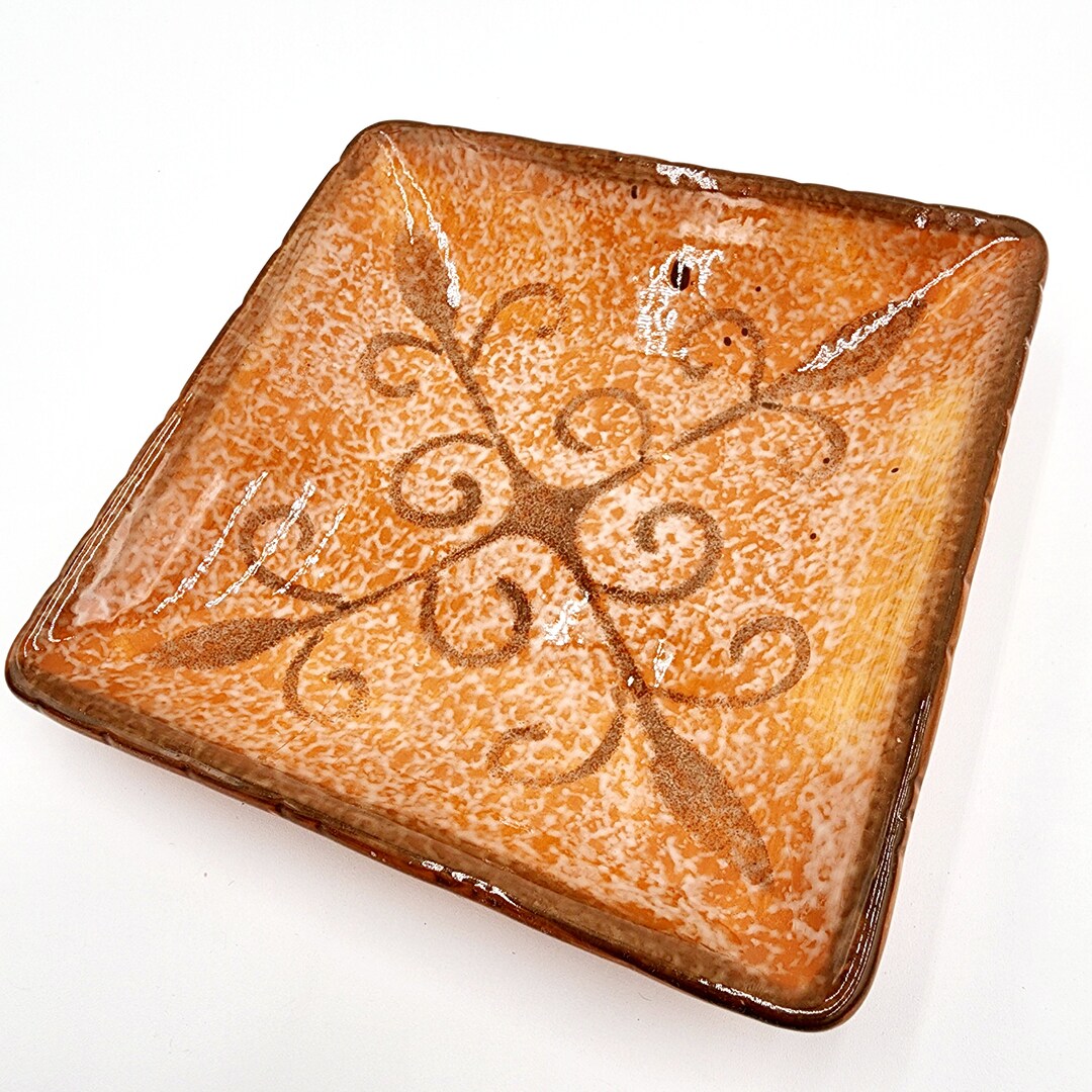 Toscana Plate-clay Art-hand Painted. Stonelite Pattern. Microwave and ...