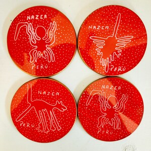 Nazca Peru Coasters Set of 4 With Holder. Nazca Lines Are a Group of ...