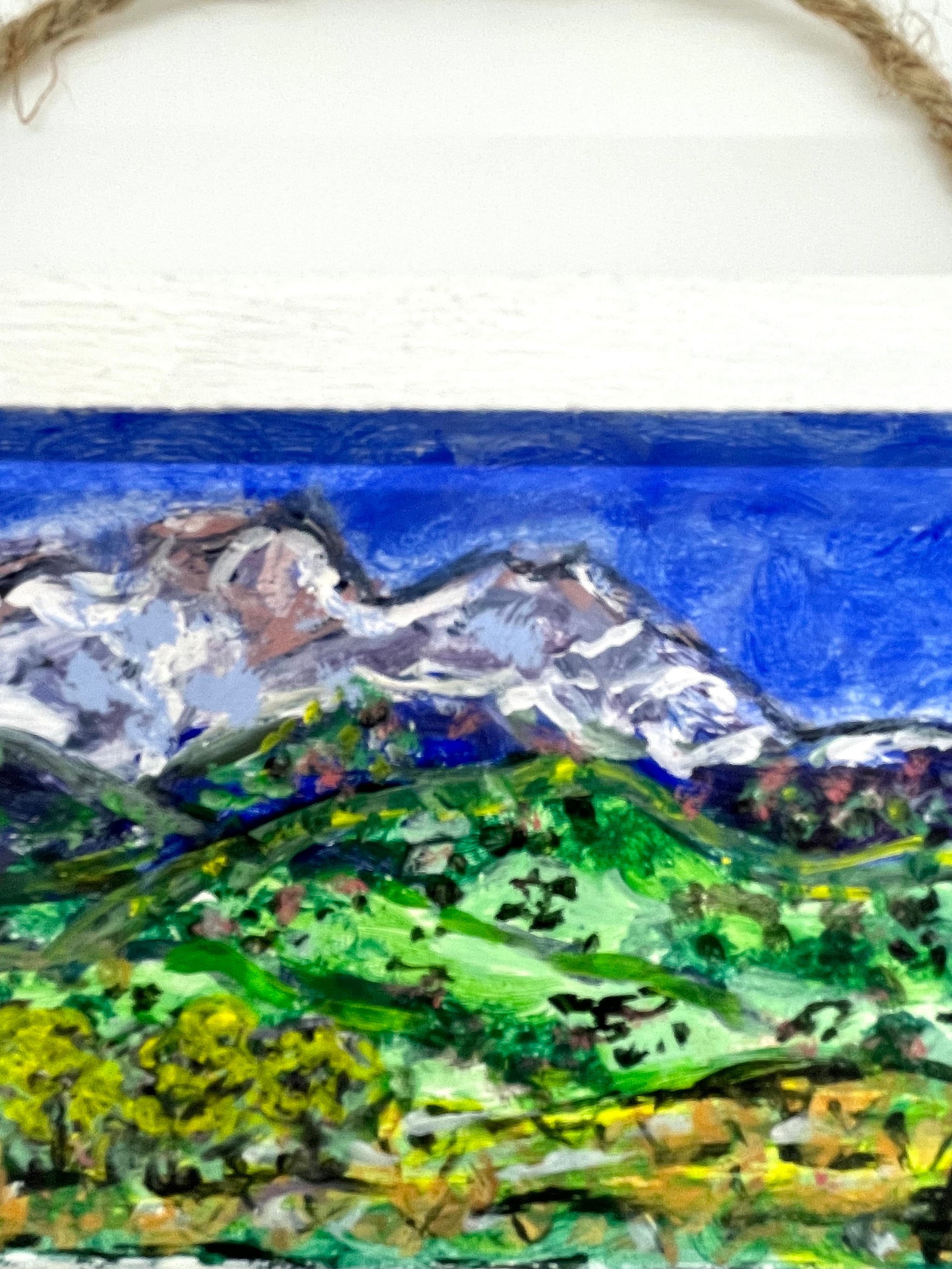 Colorado Landscape With Snow Cap Mountains in the Distance. Undulating ...