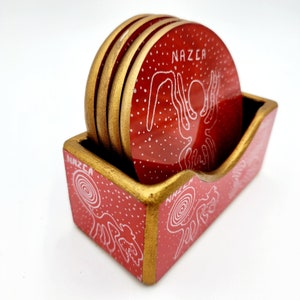 Nazca Peru Coasters Set of 4 With Holder. Nazca Lines Are a Group of ...