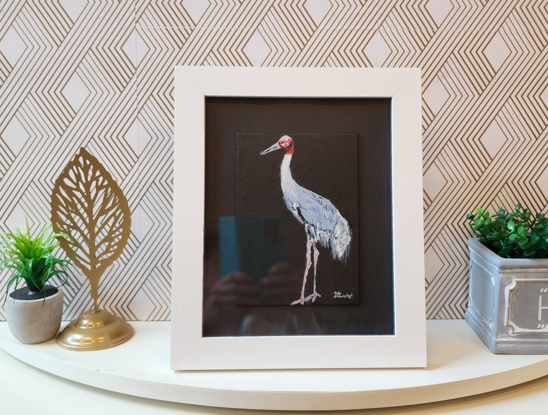 Regal Crane Original Painting Using Acrylic Paints and Created by Me, a ...