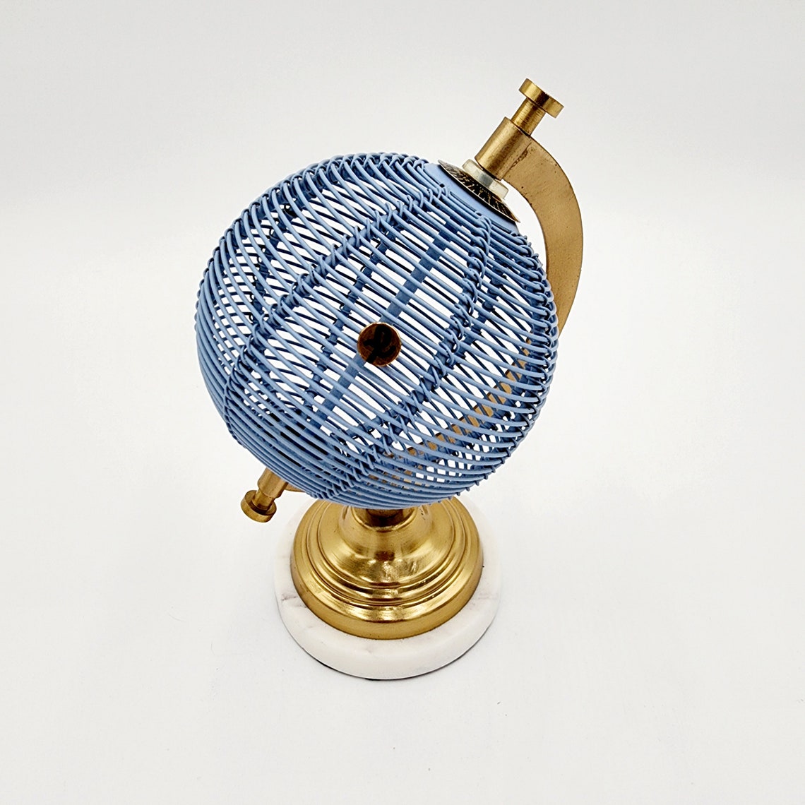 Magnetic Globe-blue Globe-paperweight-tabletop Globe-marble Base Globe ...