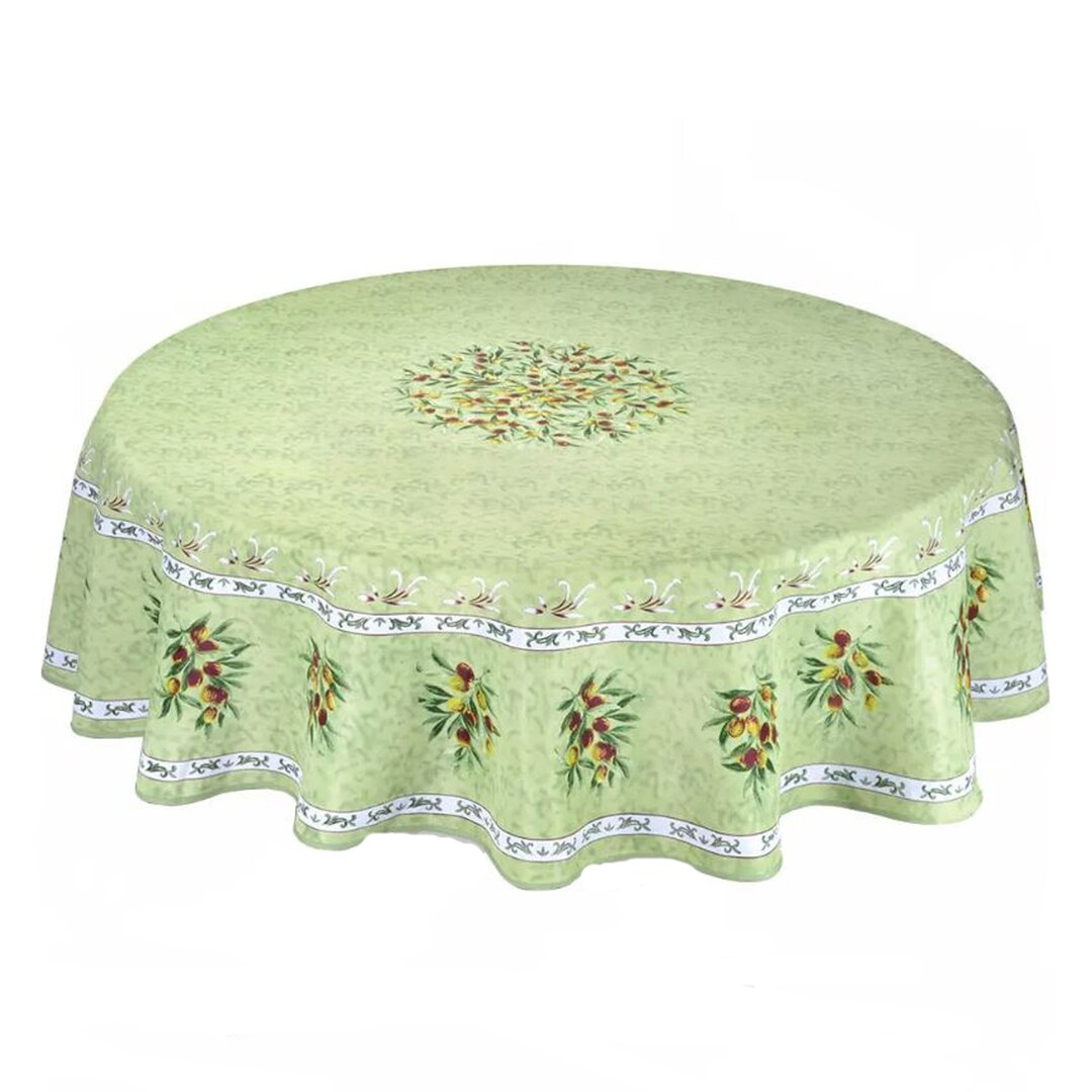 Provence Round Tablecloth Olives Green - Etsy