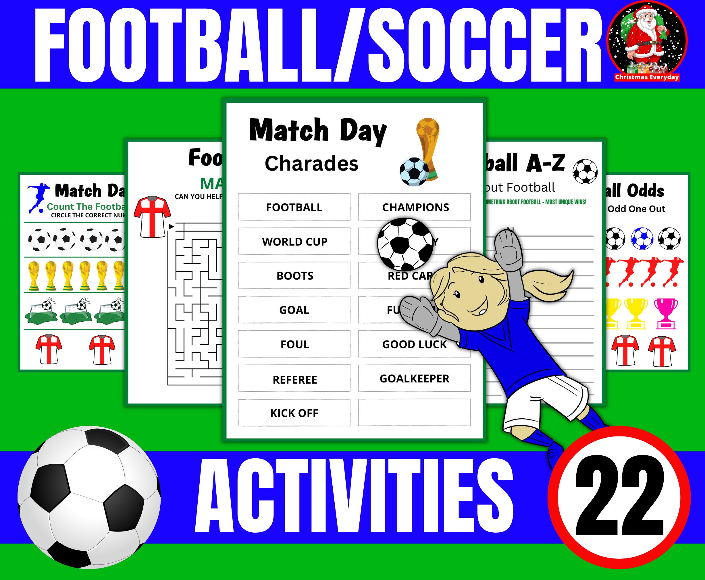 Activity Sheet for Kids Football PDF Activity (Download Now) - Etsy