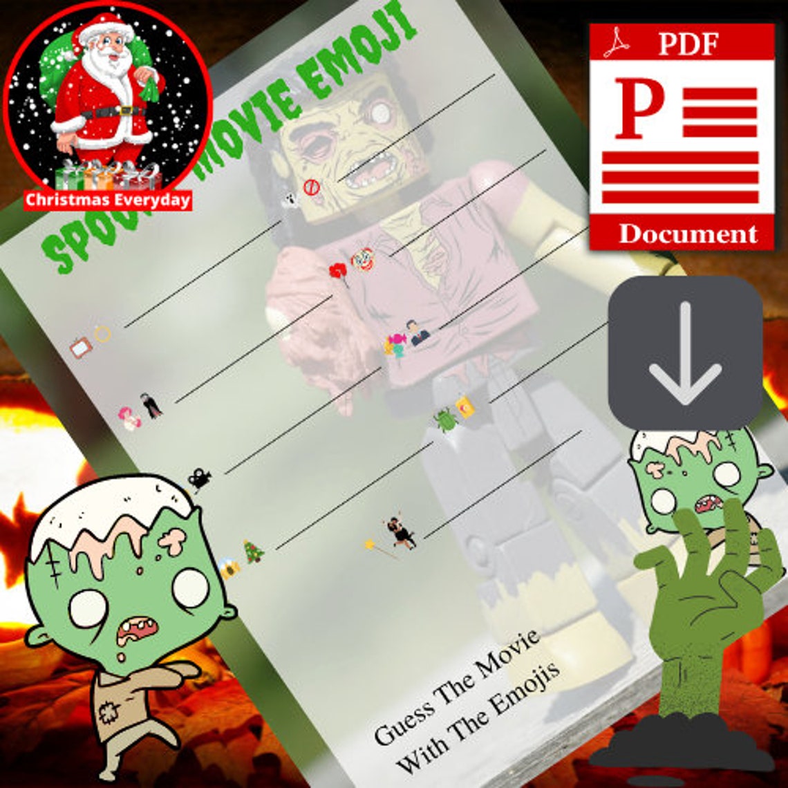 Zombie Printable Halloween Games Printable Zombie Party - Etsy