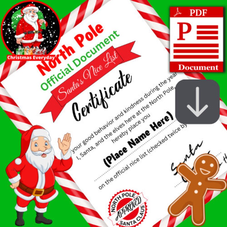 Printable Letter to Santa & Letter From Santa, Letter to Santa Envelope ...