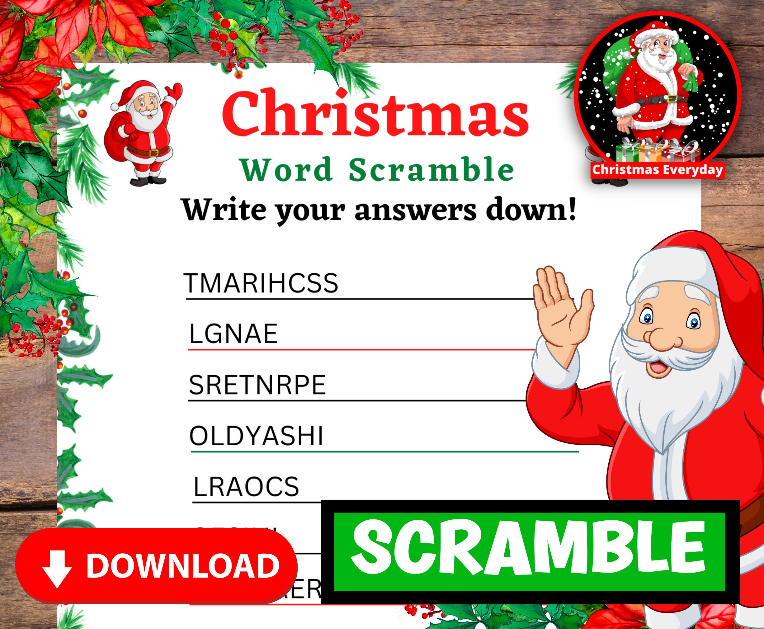 Christmas Word Scramble Answers christmas-word-scramble-answers