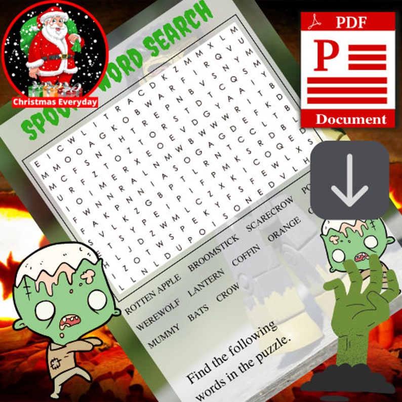 Zombie Printable Halloween Games Printable Zombie Party - Etsy