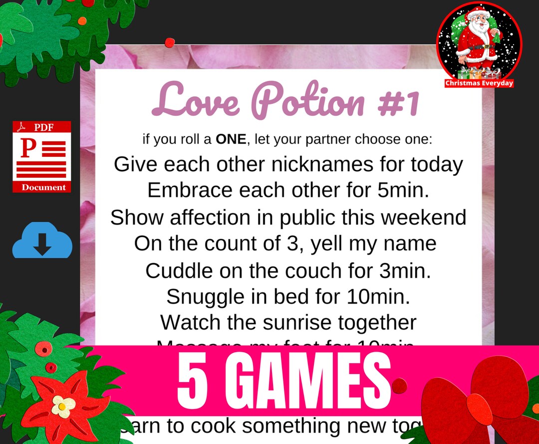Couples Party Games Roll a Dice Game Valentine's Day - Etsy