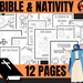Bible and Nativity Coloring Pages Kid Friendly Easy to - Etsy