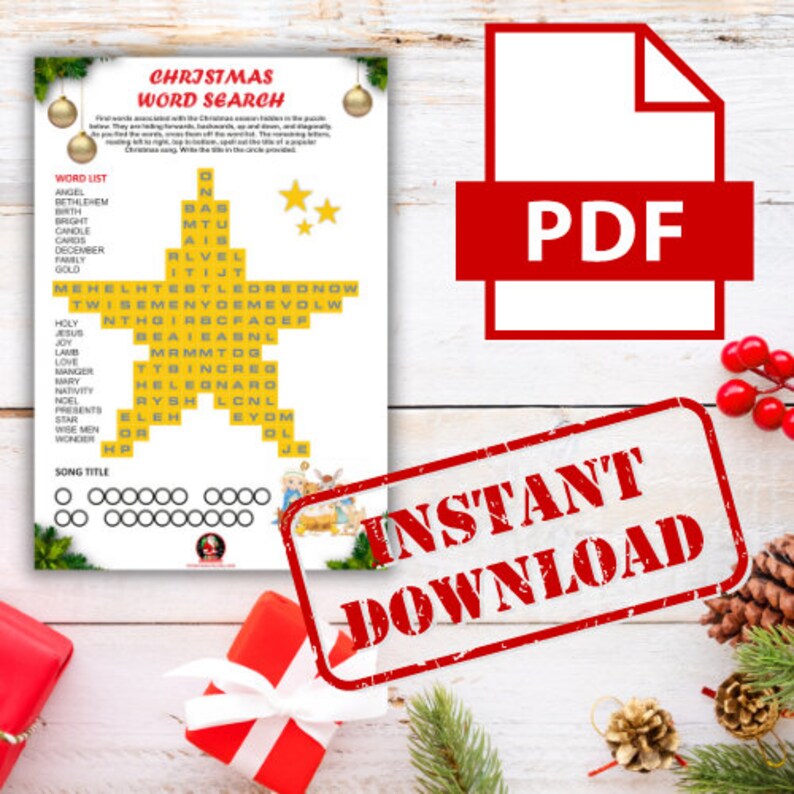 Christmas Word Search Puzzles Bundle Christmas Word Search - Etsy