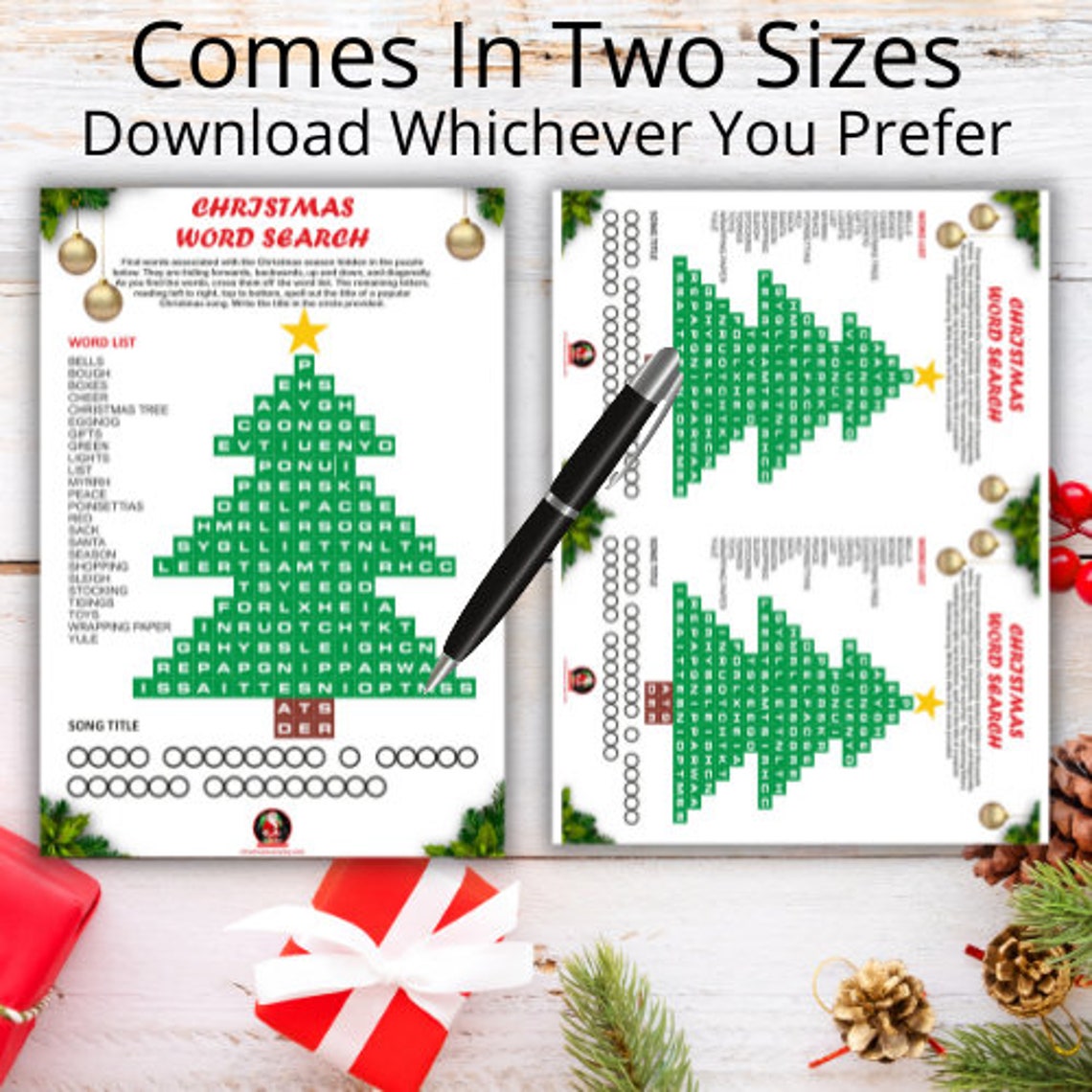 Christmas Word Search Puzzles Bundle Christmas Word Search - Etsy