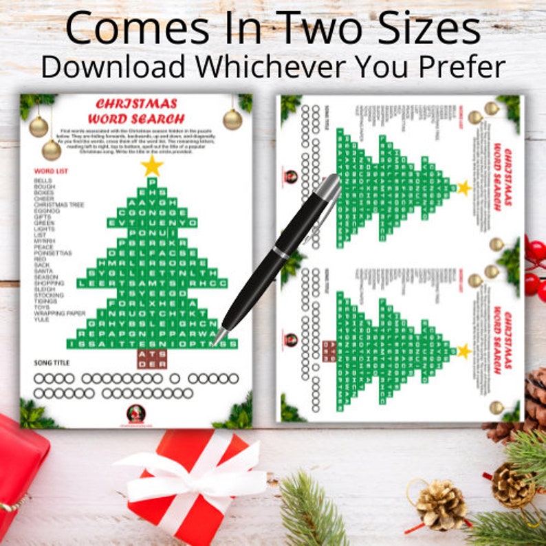 Christmas Word Search Puzzles Bundle Christmas Word Search - Etsy