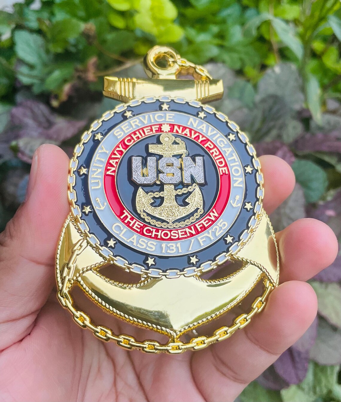 USN CPO Class 131 FY25 4” Anchor Coin - Etsy