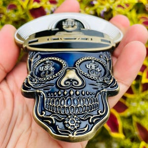 USN 4” Sugar Skull Senior Chief Petty Officer Tribal Anchor Challenge ...