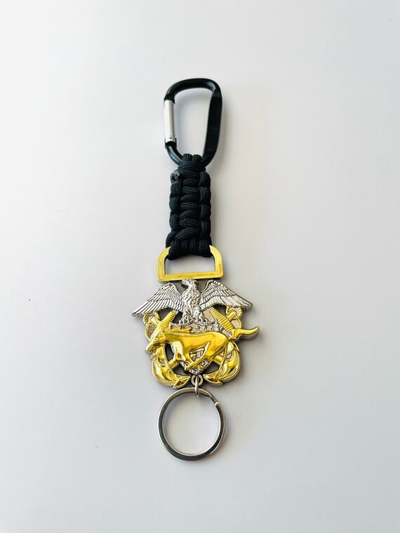 US Navy Mustang Paracord Keychain. | Etsy