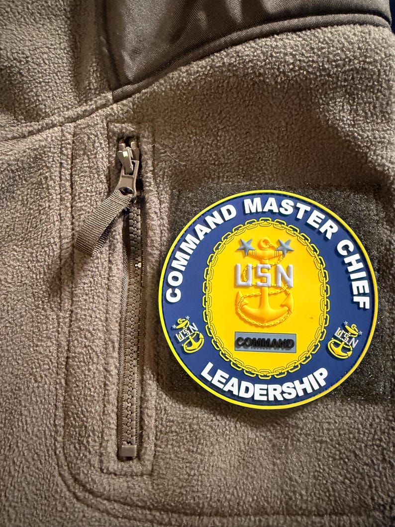 4” US Navy Command Master Chief Glow in the Dark PVC Patch - Etsy