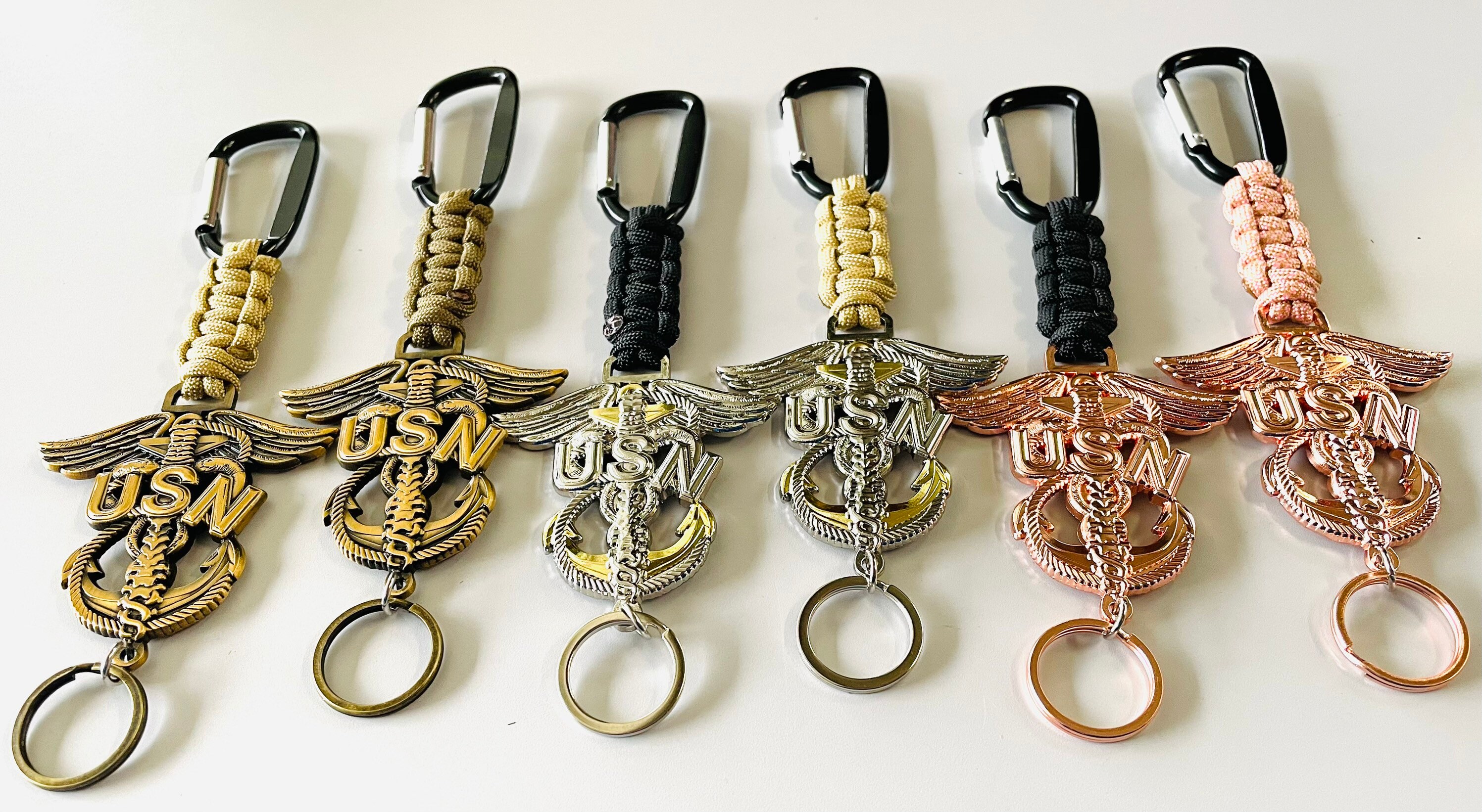 USN Corpsman CPO Paracord Keychain | Etsy