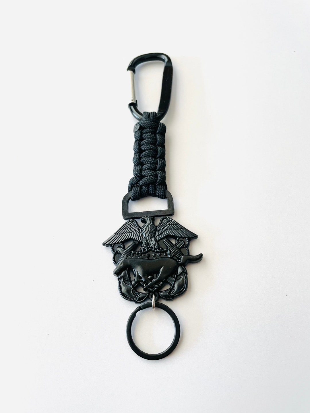 US Navy Mustang Paracord Keychain. - Etsy