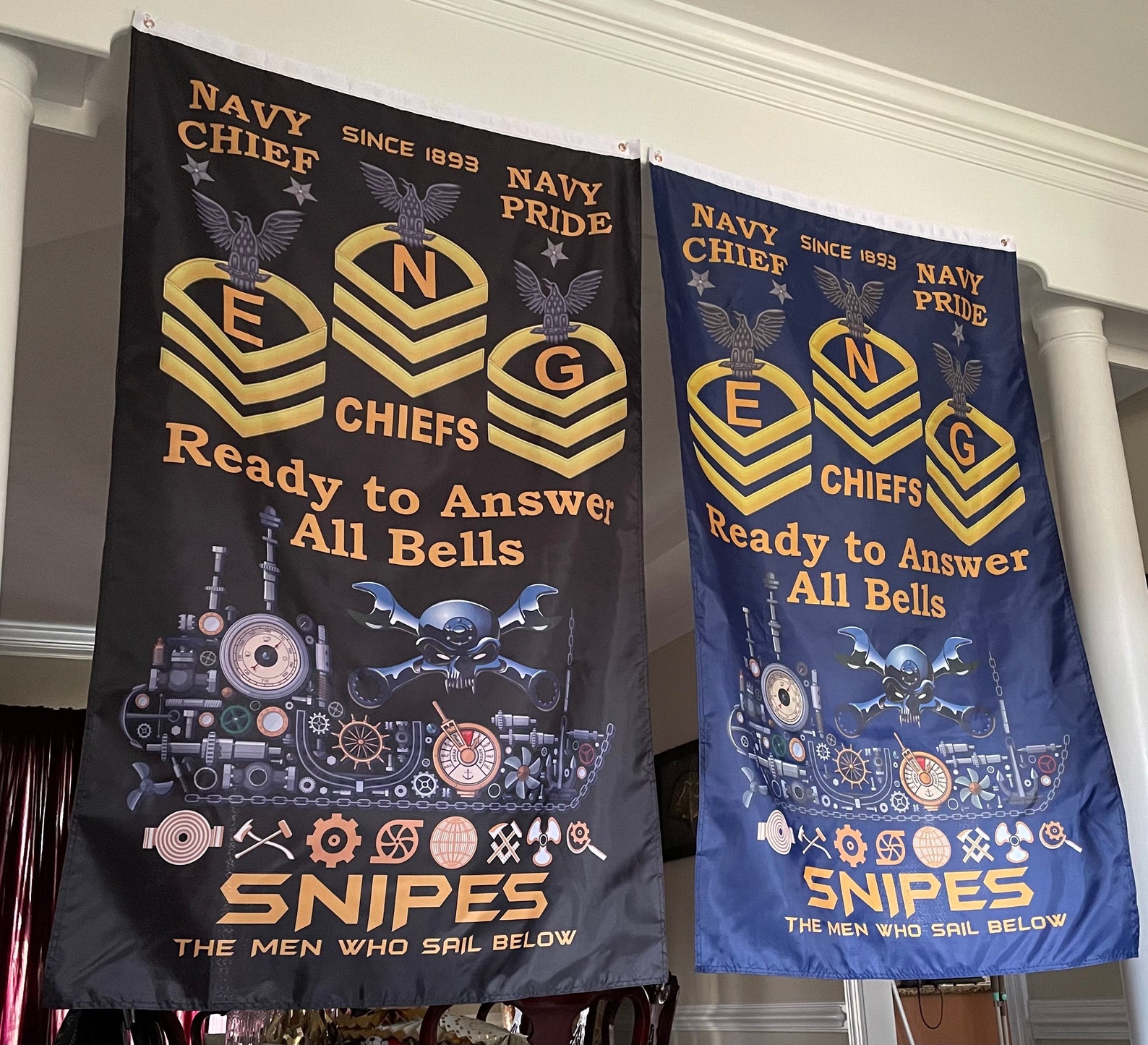 US Navy Snipes CPO Vertical Flag - Etsy