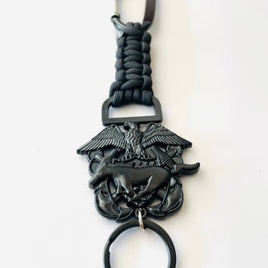 US Navy Mustang Paracord Keychain. - Etsy