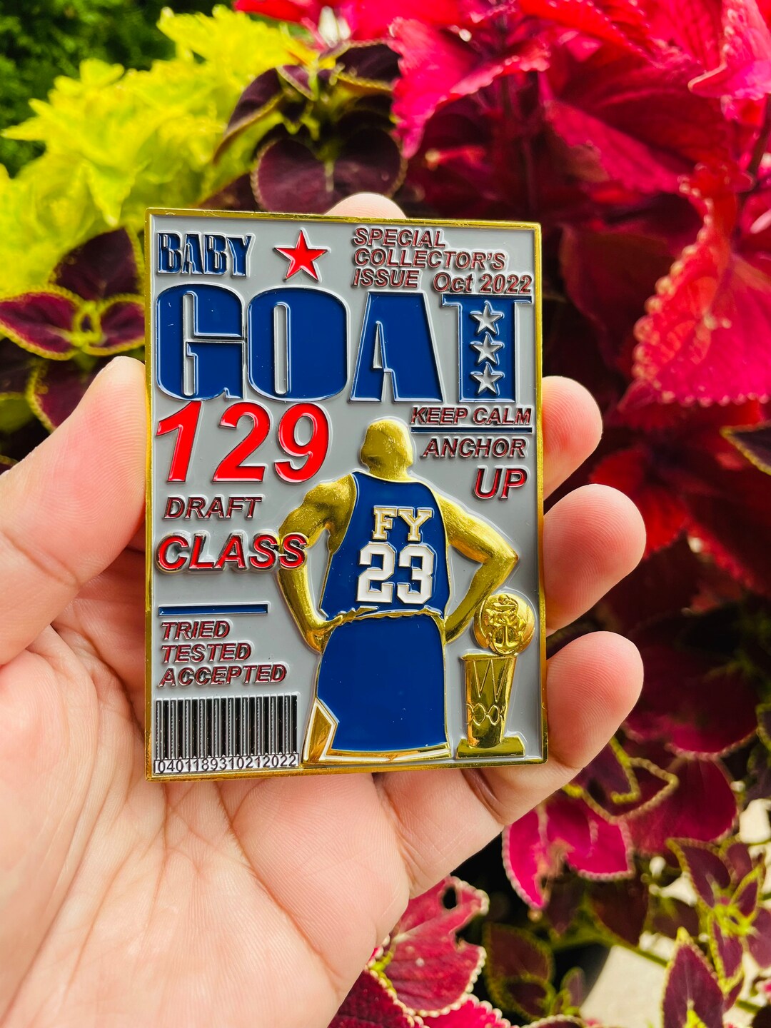 USN Class 129 FY 23 Baby GOAT Challenge Coin (washington Wizards Blue ...
