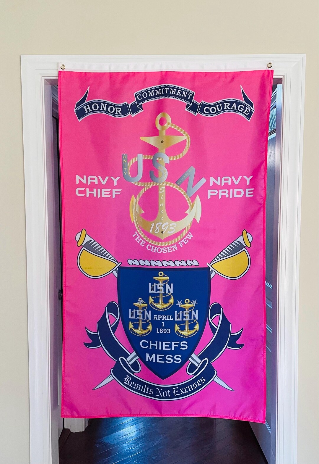 USN CPO Mess 5X3 Vertical Flag - Etsy