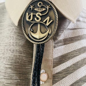 USN Master Chief Bolo Tie Antique Nickel Pendant - Etsy