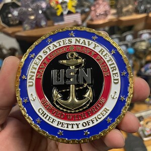 3” RETIRED Chief, Senior Chief and Master Chief Challenge Coin. - Etsy